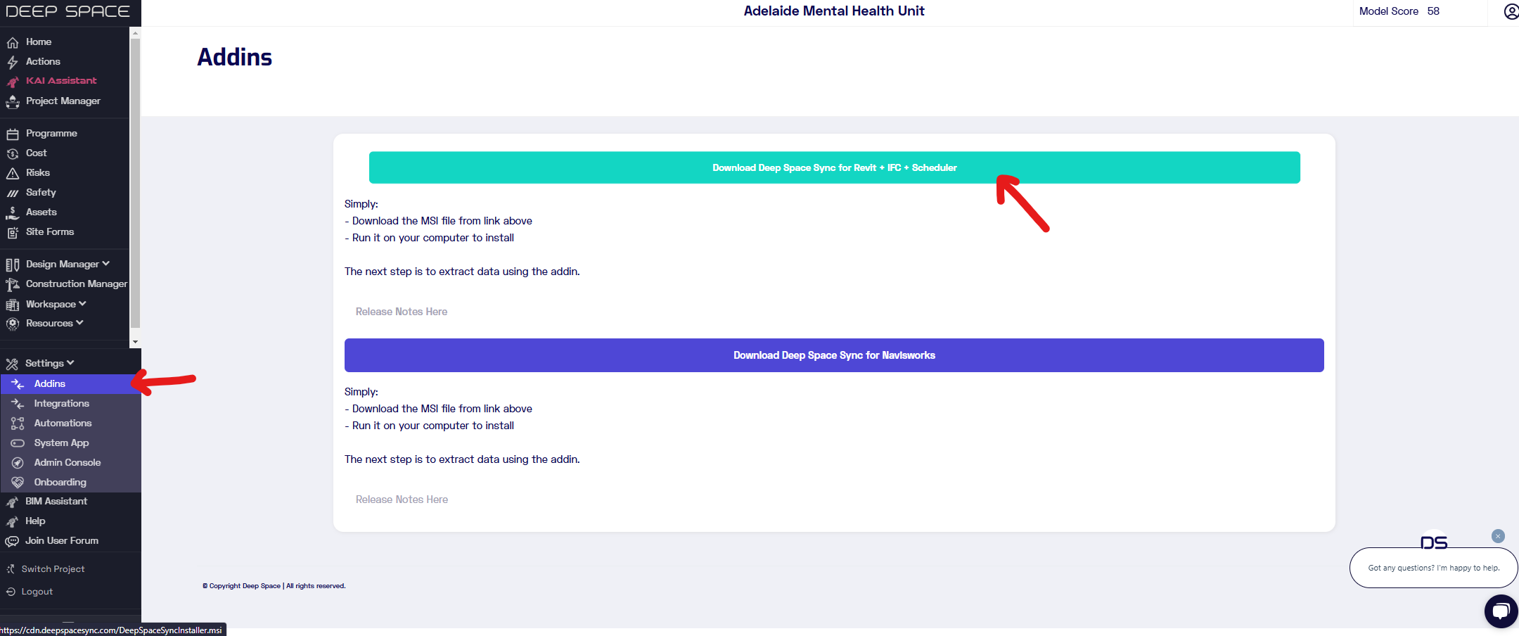 How to Sync IFC files to Deep Space